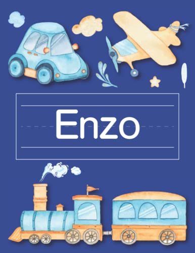 Enzo Tracing Book For Kindergarten And Preschool: Personalized Primary ...