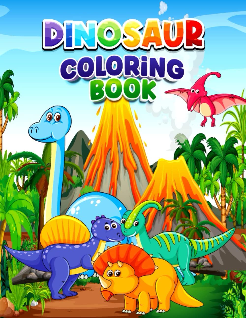 dinosaur coloring book: +80 beautiful Dinosaur desings fun for Toddlers ...