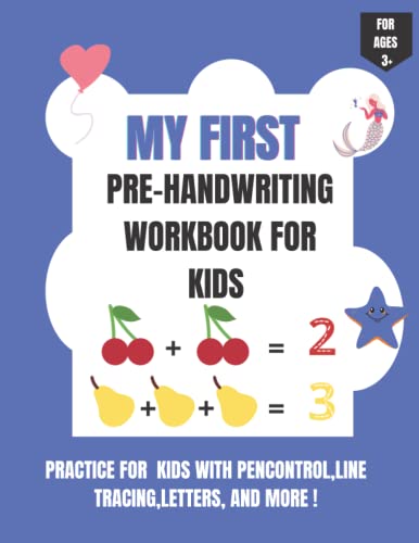 My First Pre-Handwriting Workbook for kids :Practice for Kids with Pen ...
