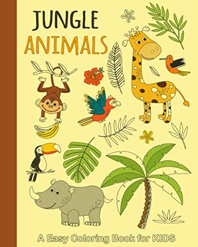 Jungle Animals : A Easy Coloring Book for KIDS: Activity Books for ...