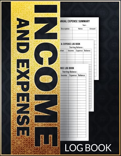 Income and Expense Log Book: Simple Income Expense Record Tracking Book ...
