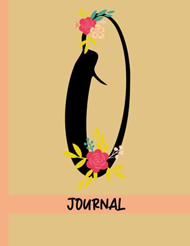 O Journal: Monogram Initial O Journal 8.5 x 11 Floral Monogram Monogram ...