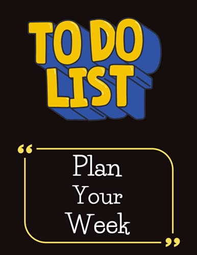 Plan Your Week, weekly planner notebook, date to do list personal notes ...