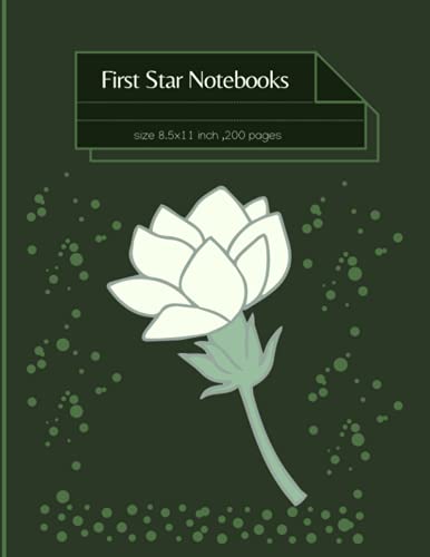 First Star Notebooks: white lined paper notebook , Perfect size 8.5x11 ...