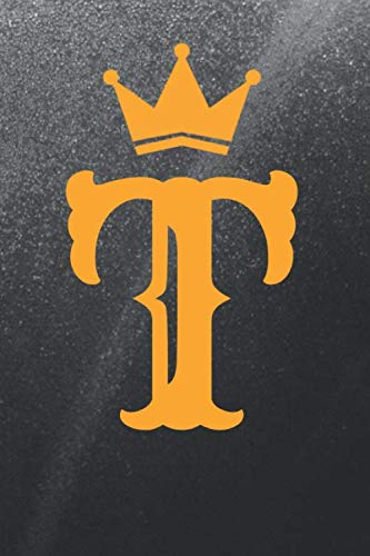 Monogram notebook letter "T": Beautiful notebook with black background ...