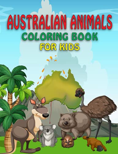 Australian Animals Coloring Book For Kids: Simple and Easy Coloring ...