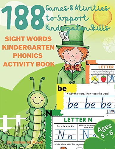 Sight Words Kindergarten - Phonics Activity Book: 188 Games and ...