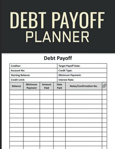 Debt Payoff Planner: A4 - Debt Payoff Tracker - Monthly Budget Planner ...