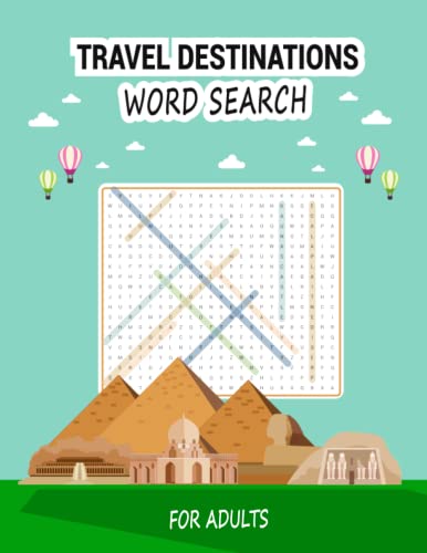 Travel Destinations Word Search for Adults: A Travel Themed Word Search ...