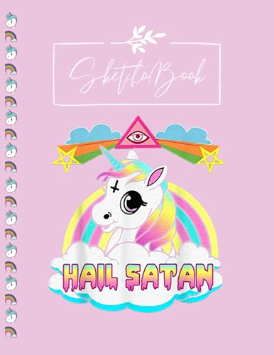 SketchBook: Hail Satan Unicorn Funny Rainbow Death Metal Sketchbook ...