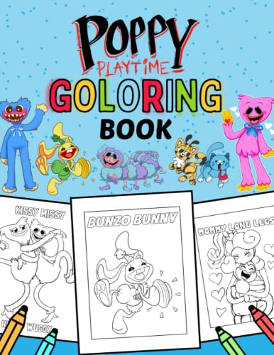 Poppy Playtime Coloring Book: 60+ Poppy Playtime Illustrations for Kids ...