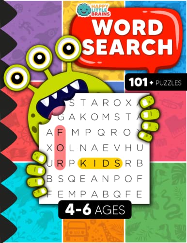 Word Search for Kids ages 4-6: 101 Large Print Word Search Puzzles by ...