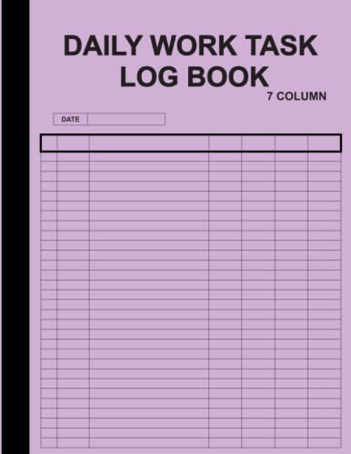 Daily Work Task Log Book: Time Management | Tracker for Employees and ...
