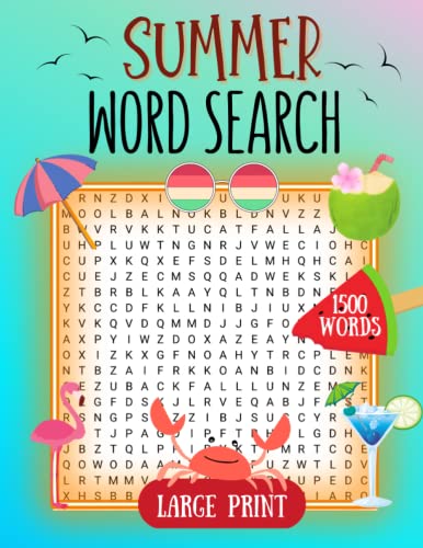 Summer Word Search Large Print: Summer Large Print Word Find Puzzles ...