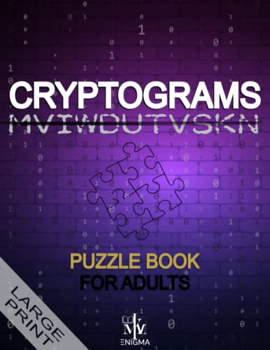 Cryptograms Puzzle Books For Adults: Over 345 Cryptoquotes, Mind Games ...