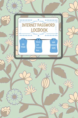 Internet Password Logbook: A Beautiful flowral and simple background ...