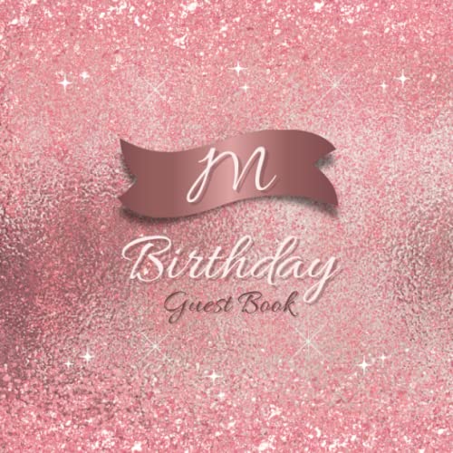 Letter M Birthday Guest Book: Fabulous For Your Birthday Party ...