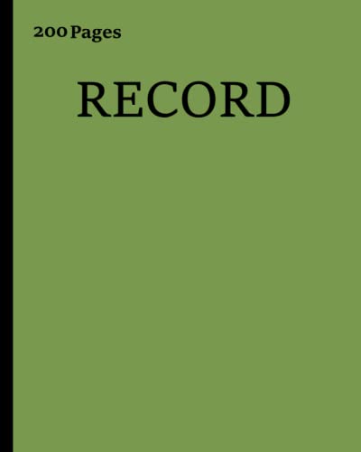 Green Military Log Book: Tacticai Green Military Record Book for Record ...
