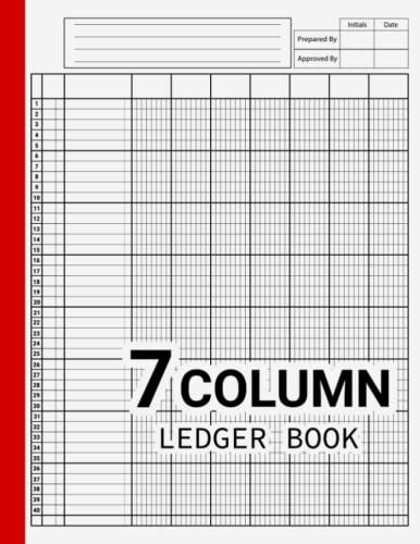 7 Column Ledger Book: Accounting Ledger Book, Seven Column Ledger ...