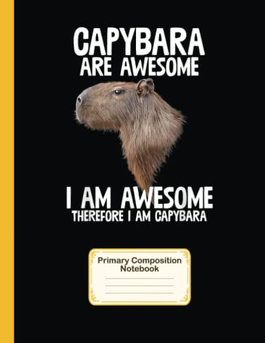 Capybara Primary Composition Notebook: Your Essential Writing Companion ...