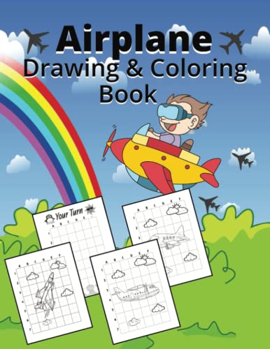 Airplane Drawing and Coloring Book: 51 Pages with 25 pages of different ...