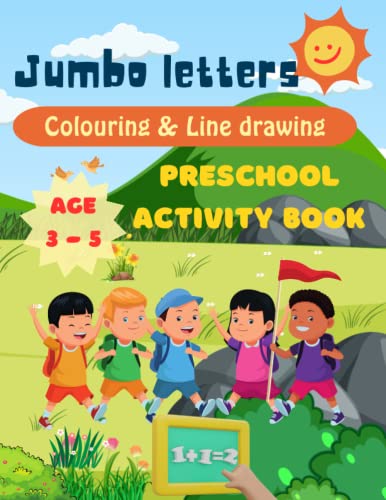 Jumbo Letters, Coloring & Line drawing, Preschool Activity Book for ...