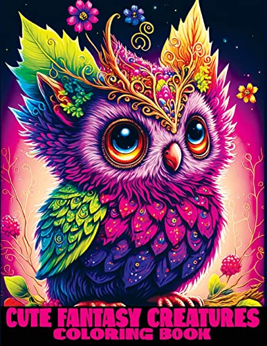 Cute Fantasy Coloring Book: Adorable Magical Creatures to Color for ...