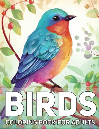 Birds Coloring Book For Adults: 50 Beautiful Bird Illustrations by ...