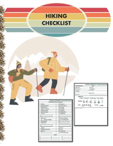 Hiking checklist: Hiking Checklist & Log Book 110 Page Hiking Trail Log ...