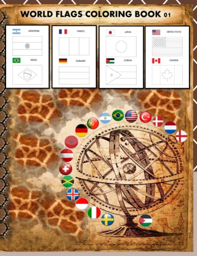 World Flags Coloring Book 01: Coloring Book | With color guides to help ...