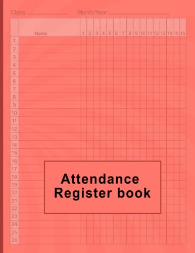 Attendance Register Book: Daily School Attendance Register Book ...