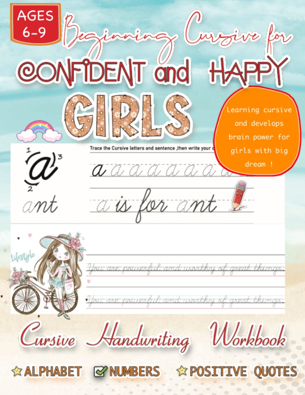 The Beginning Cursive for Confident & Happy Girls: Cursive Handwriting ...