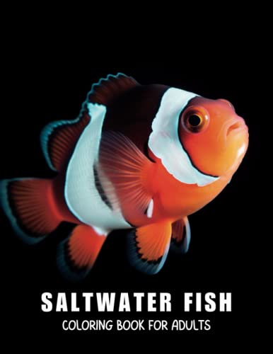 Saltwater Fish Coloring Book for Adults: Large Print Saltwater Fish ...
