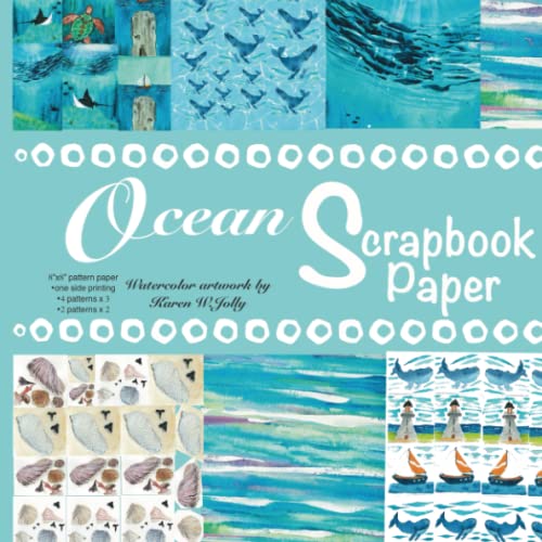 OCEAN SCRAPBOOK PAPER - 6 Designs, 16 pages, Single Sided - Original ...
