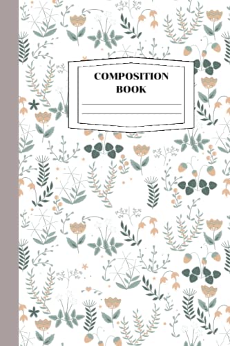 Composition book，flower background theme ,Writing Lined Notebook，70 ...