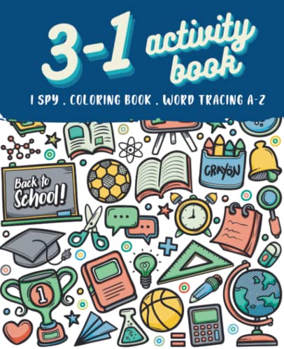 3-1 Activity Books - I Spy | Coloring Book | Word Tracing A-Z: Fun ...
