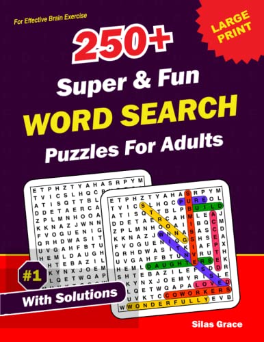 250+ Super & Fun WORD SEARCH Puzzles for Adults: VOLUME 1:: 250 ...