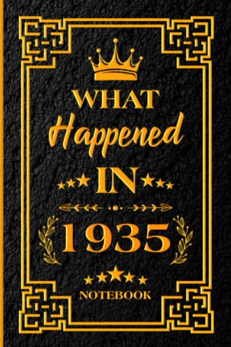 What Happened In 1935: 88th Notebook Gift Ideas for Women, Men "6 x 9 ...