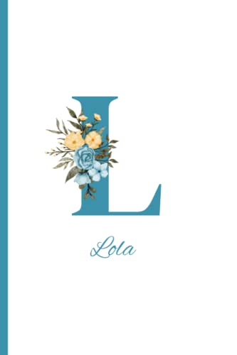 Lola : Personalized initial floral notebook |Personalised Name Journal ...