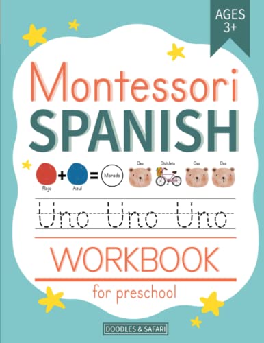 Montessori Spanish Workbook for Preschool Ages 3+: Beginner Spanish ...