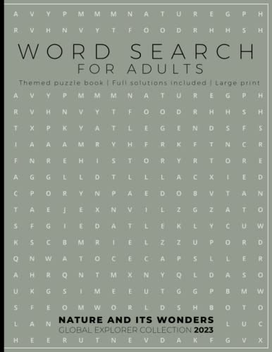 Wonders of Nature | Word Search Puzzle Book for Adults: Discover the ...