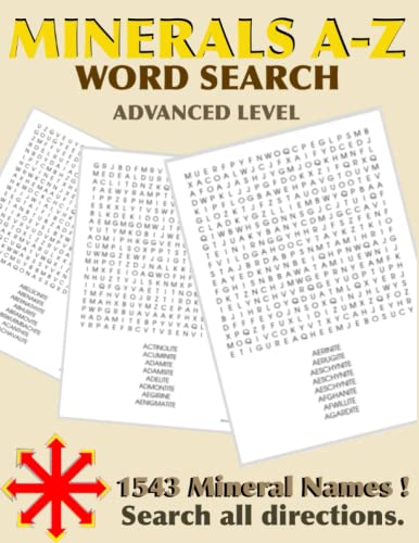 Minerals A-Z Word Search: Advanced Level by Alexander L. Silva | Goodreads