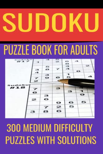300 Sudoku Puzzles For Adults Medium Difficulty With Solutions by ...