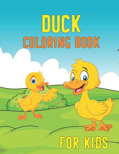 Duck coloring book For Kids: Cute and Simple Duck Coloring, Fun, Easy ...