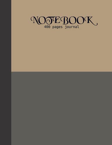 Notebook: 400 pages notebook journal 8.5x11 inch | Lined pages | beige ...