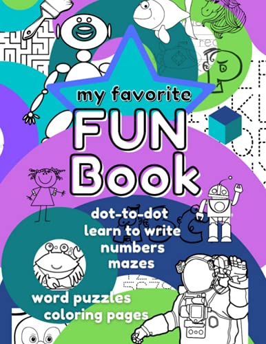 My Fovorite Fun Book- 100 Page Activity Workbook for Kids (Pre-school ...