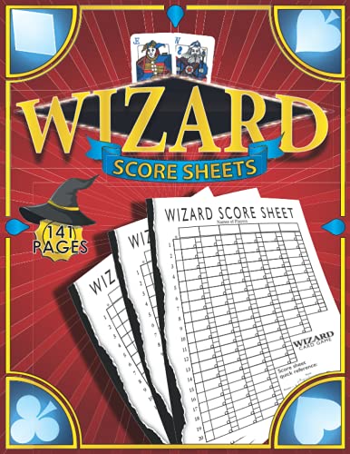 Wizard Score Sheets: 141 large Wizard Score Cards for Scorekeeping 8 ...