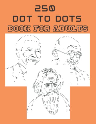 250 Dot To Dots Famous People Book For Adults: Large Print Famous ...
