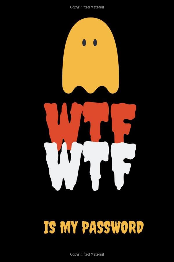 WTF Is My Password: Password Book Log Book with black cover ...