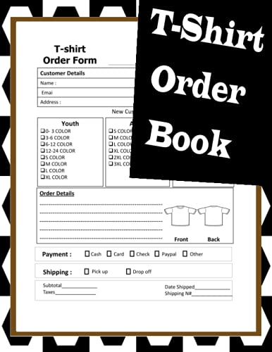 T-shirt Order Book: Tracking Organizer Form For Direct Selling by SH ...